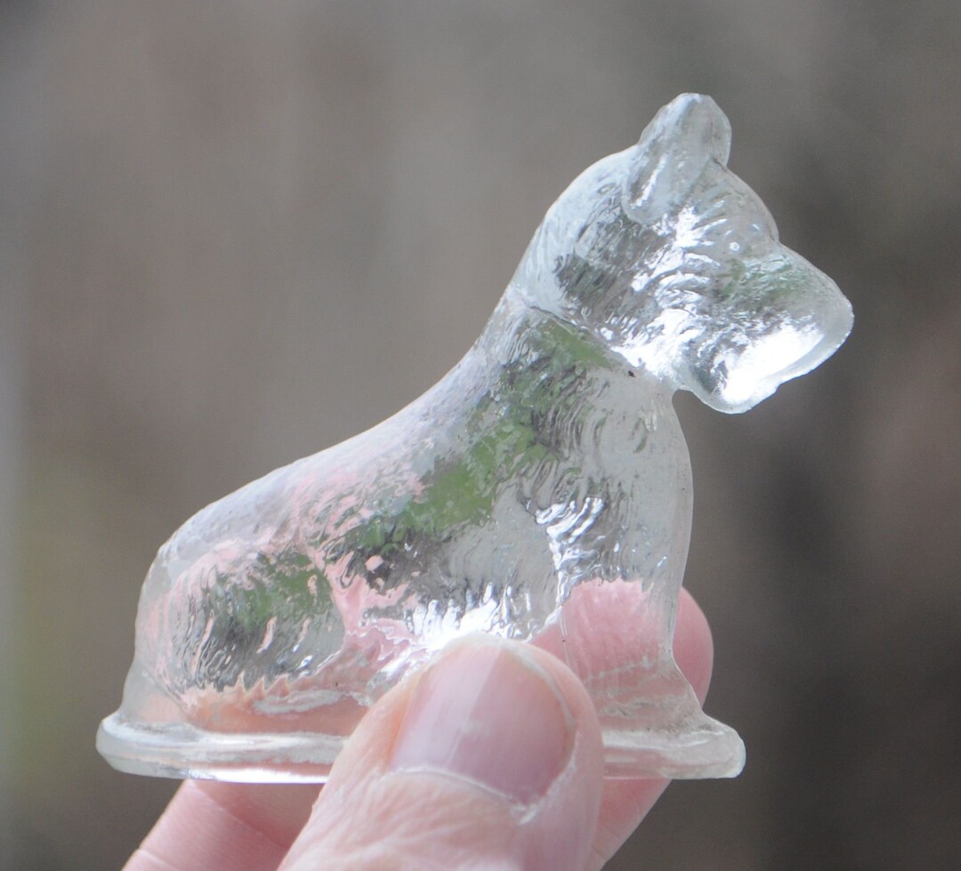 Vintage Glass Scottie Dog - Scottish Terrier - Clear Glass ...
