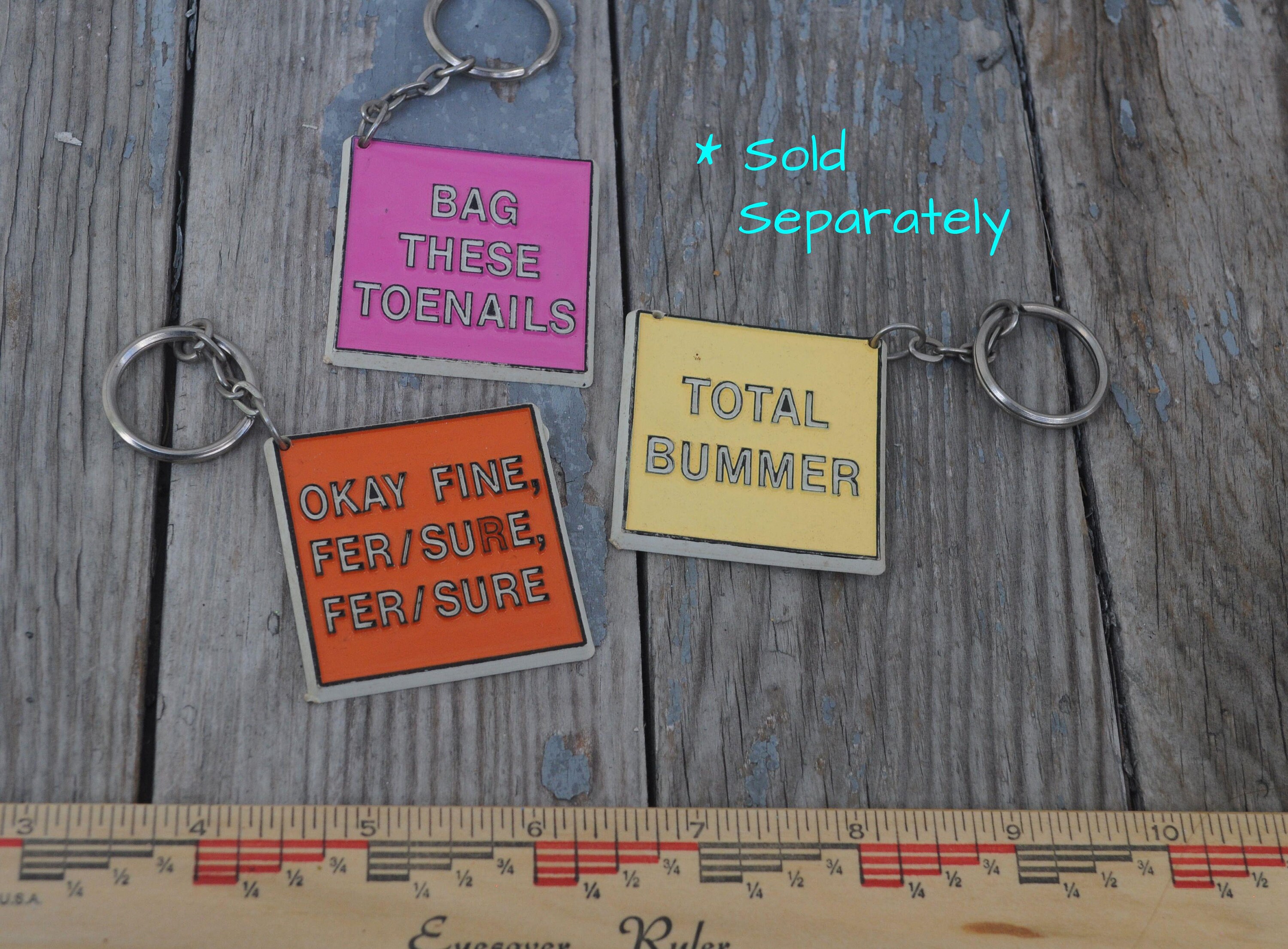 Vintage Plastic "bag These Toenails" Keychain - Valley Girl - Frank ...