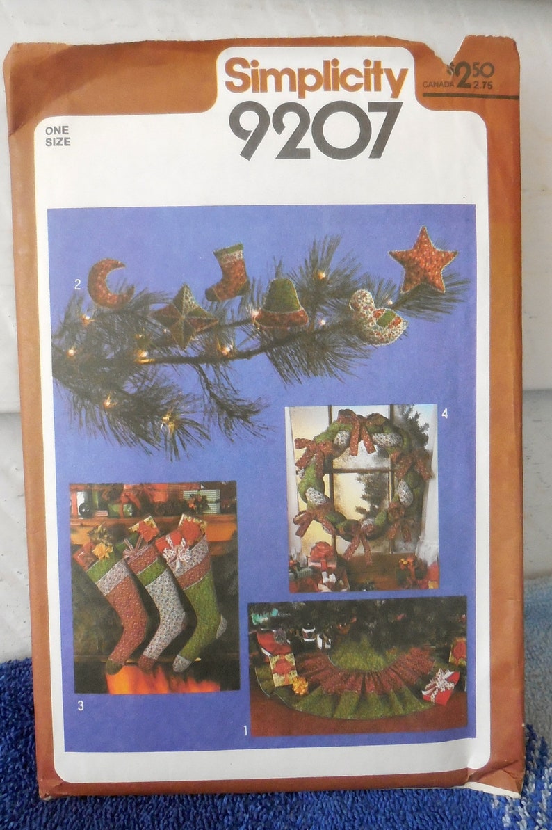 Simplicity 9207 Cute Vintage Christmas Decorations and - Etsy