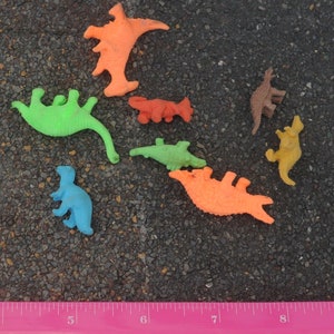 Lot Vintage TINY DINOSAUR Erasers & Pencil Toppers - Colorful, Cute ...
