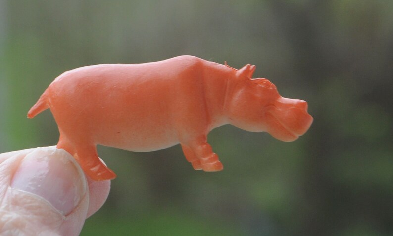Vintage Plastic House Hippo Miniature Zoo Animal Figurine - Etsy
