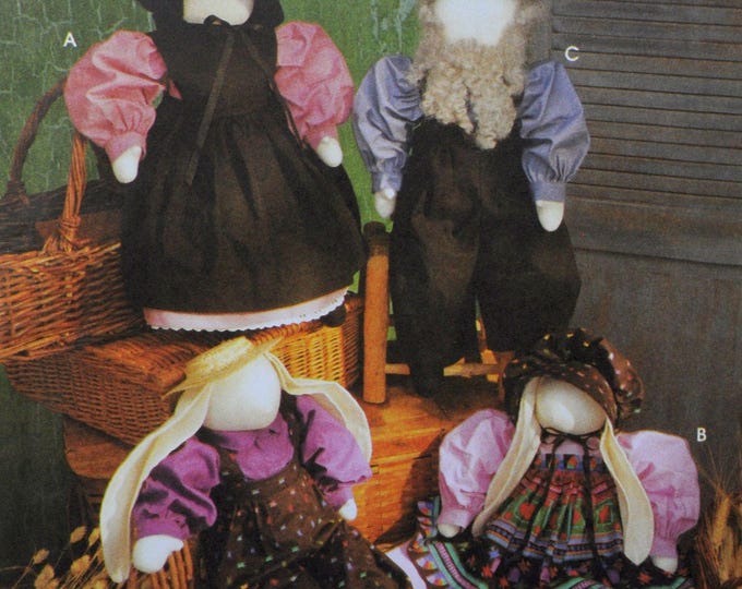 Simplicity 9563- DIY Amish No Face Dolls or Country Bunny Rabbit Dolls ...