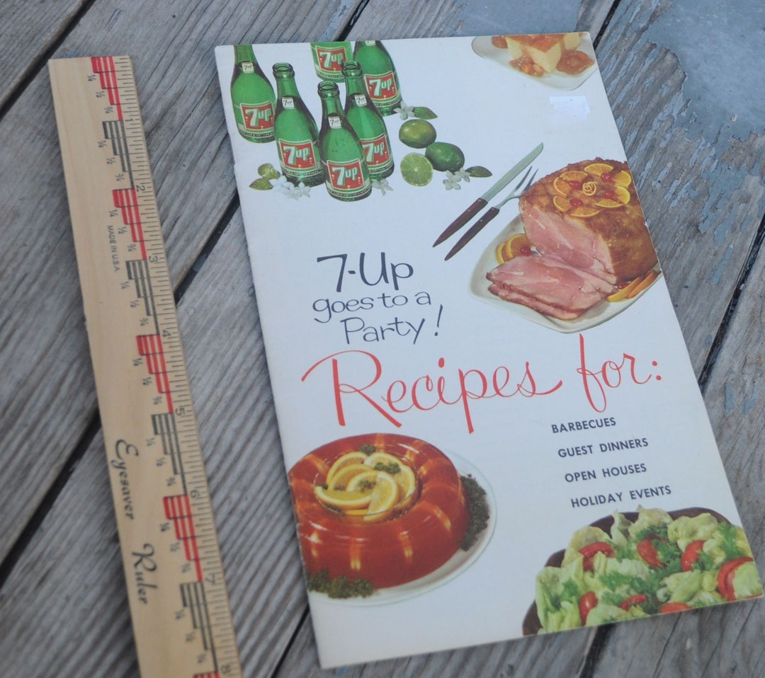 Vintage 1961 7up 7-up Cookbook - Recipe Booklet - "7-up Goes to a Party ...