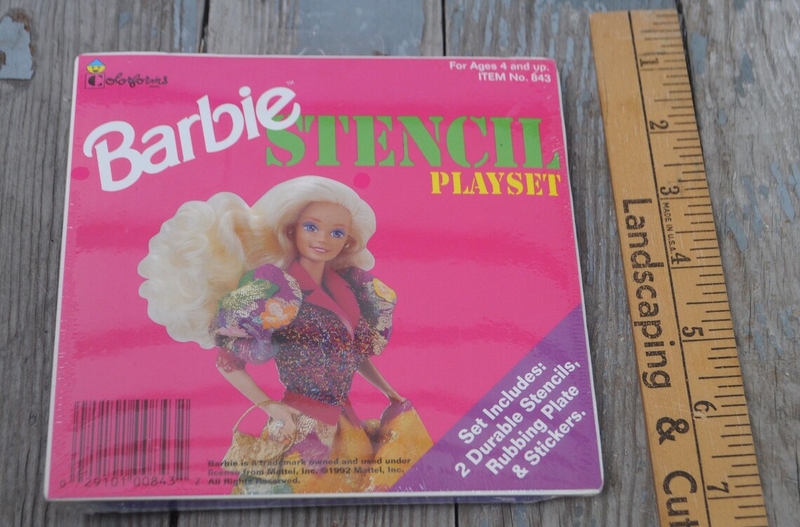 Vintage Barbie Stencil Playset by Colorforms Brand Extremely - Etsy