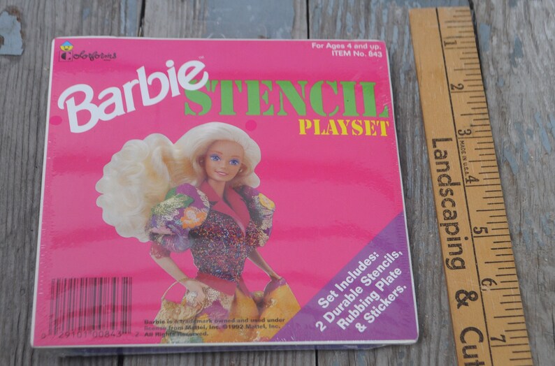 Vintage Barbie Stencil Playset by Colorforms Brand Extremely - Etsy