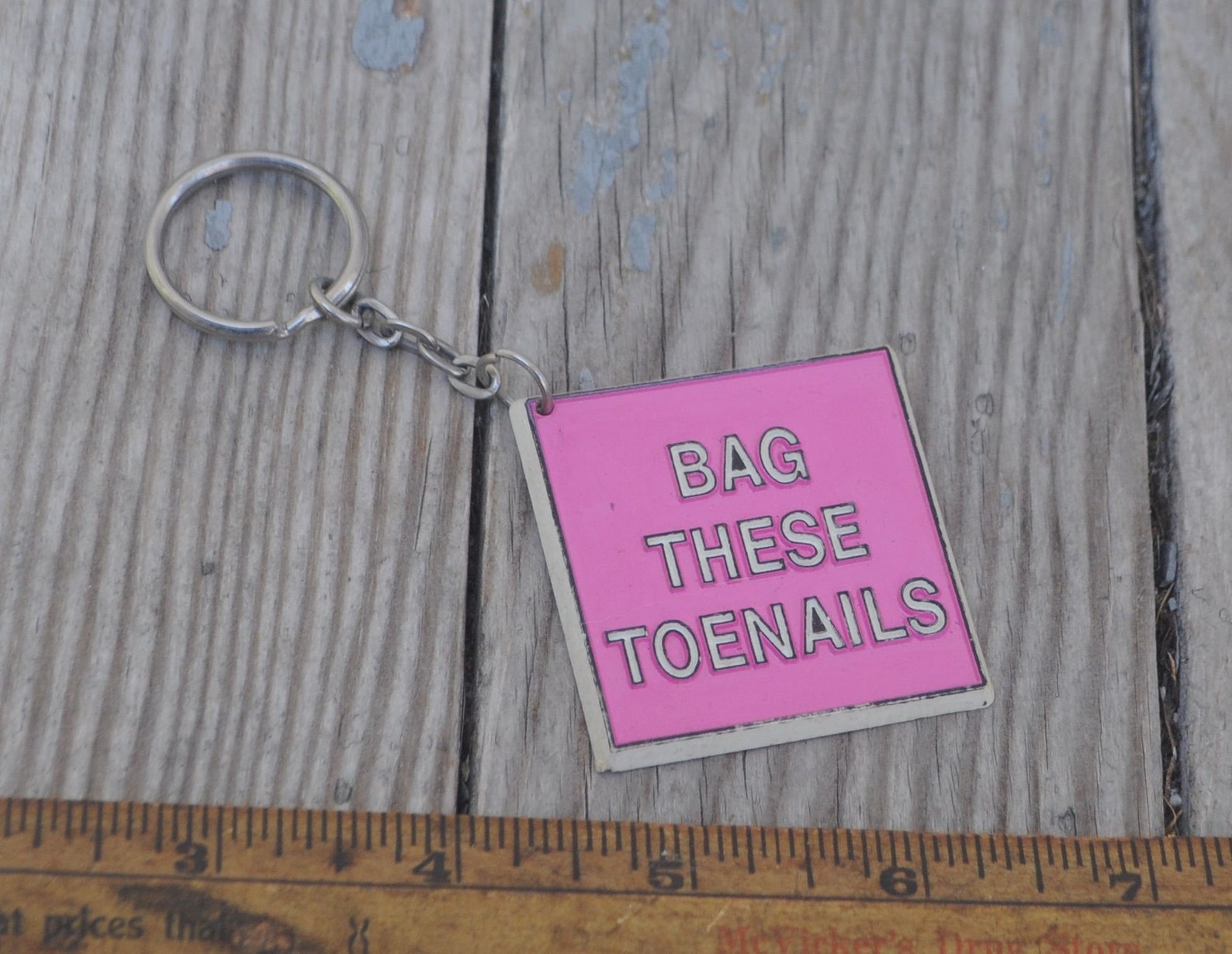 Vintage Plastic "bag These Toenails" Keychain - Valley Girl - Frank ...