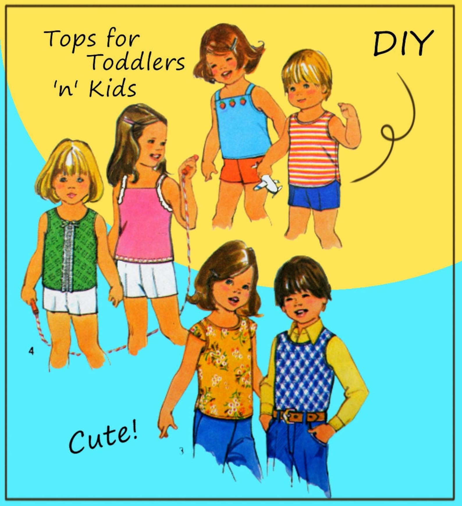 Simplicity 6950 - Easy to Sew Tops for Toddlers & Kids - Girls or Boys ...
