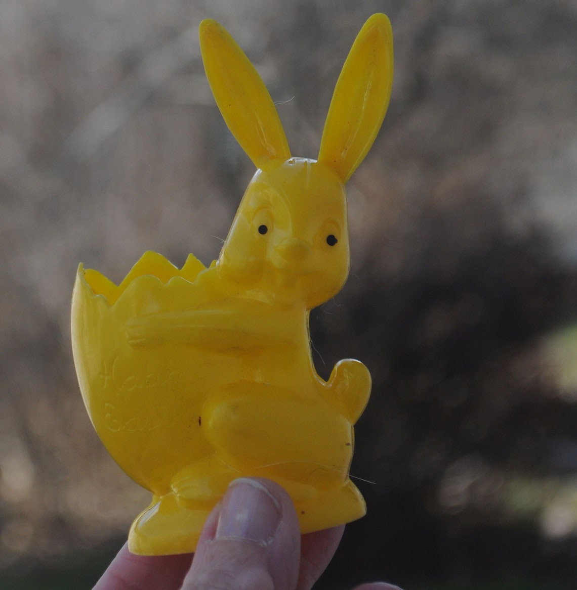 Vintage Irwin Hard Plastic Bunny Rabbit W/ Easter Egg- Candy Holder ...
