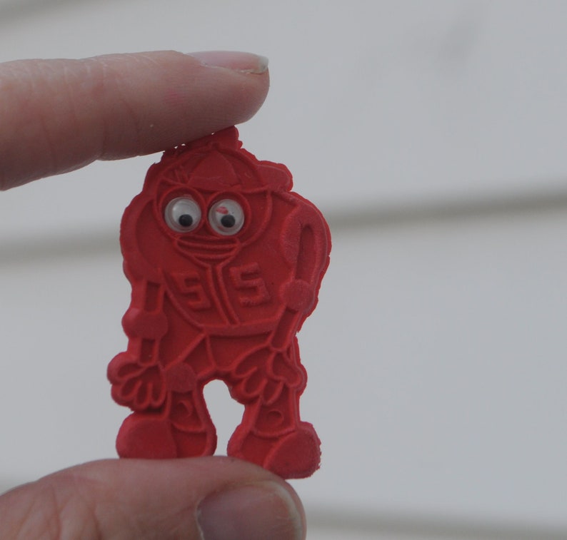 1980s Bell Charm Googly-eyed Football Player ERASER - Etsy