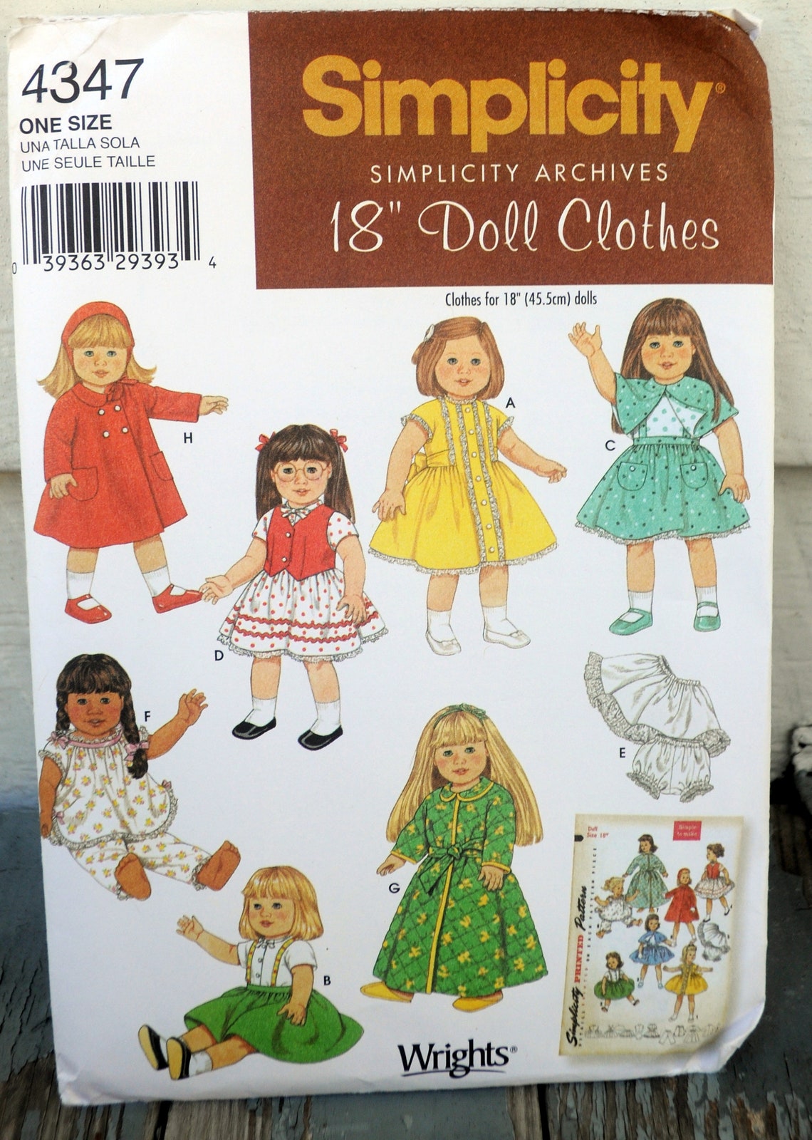 Simplicity 4347 / 1779 Vintage Reproduction 1950s Doll | Etsy