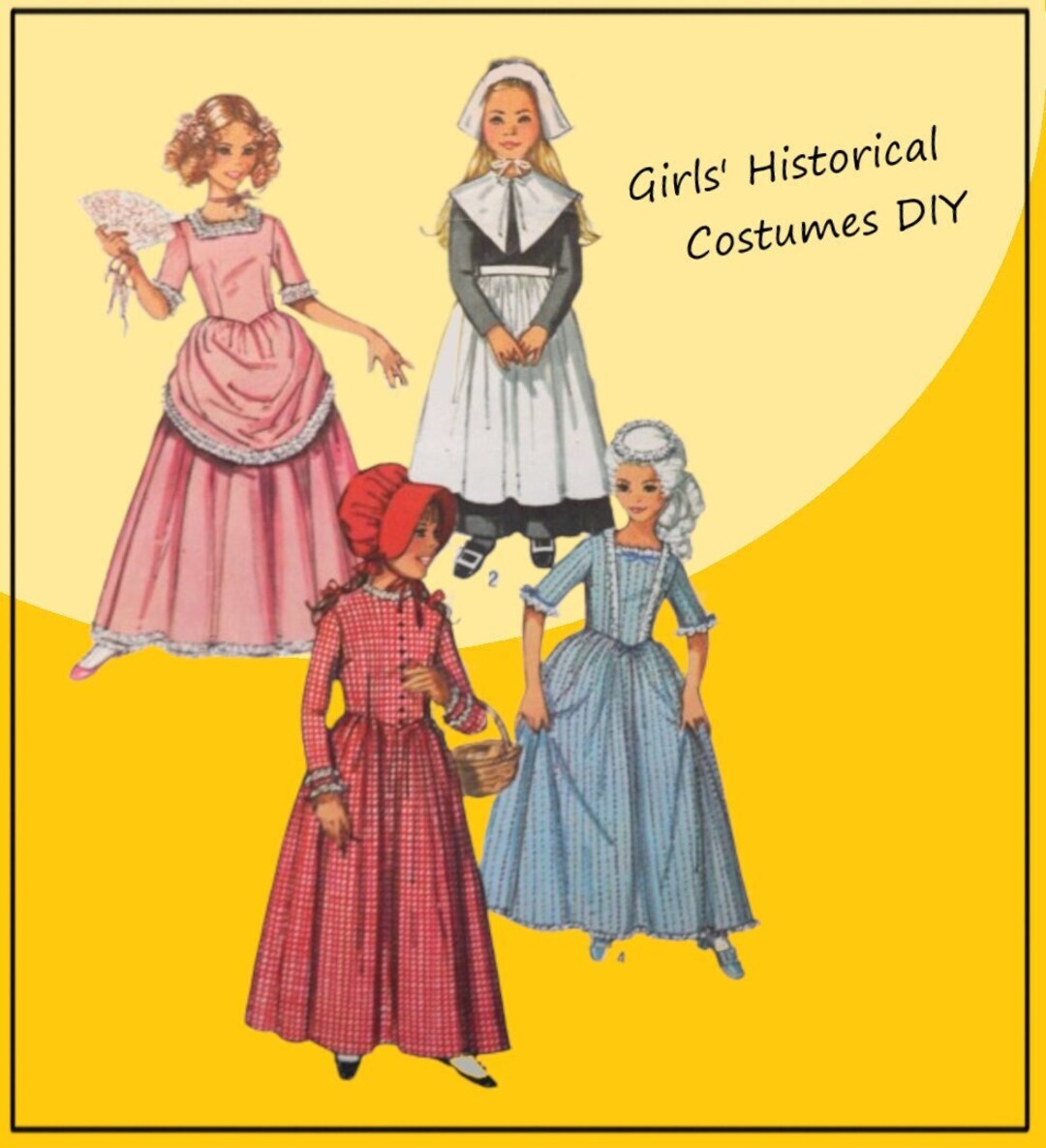 Simplicity 9136 - DIY Girls' Historical Costumes - Puritan/pilgrim ...