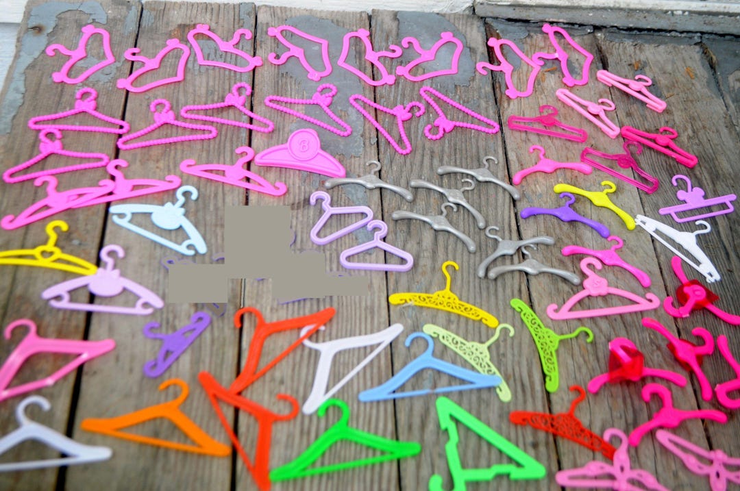 Large Lot of Vintage and Newer Barbie & Clone Doll Clothes Hangers ...