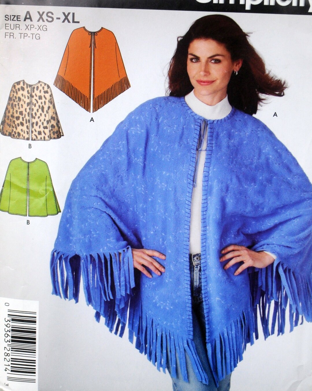 Simplicity 4402 Easy Sew Capes Diy for Outerwear, Football Game, Wrap ...