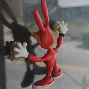 Vintage Domino's Pizza Noid Window Peeker / Suction Cup Bendy Doll ...