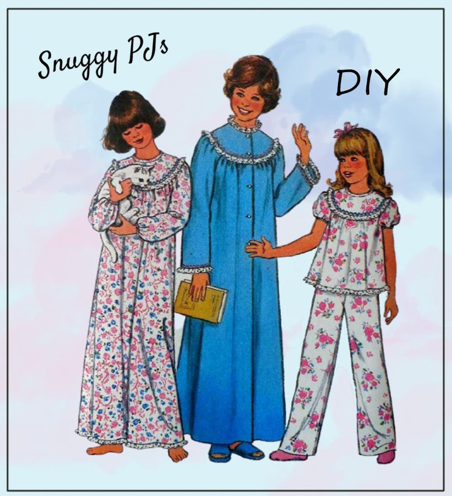 Simplicity 8127 Girls Pajamas and Nightgowns Cute - Etsy