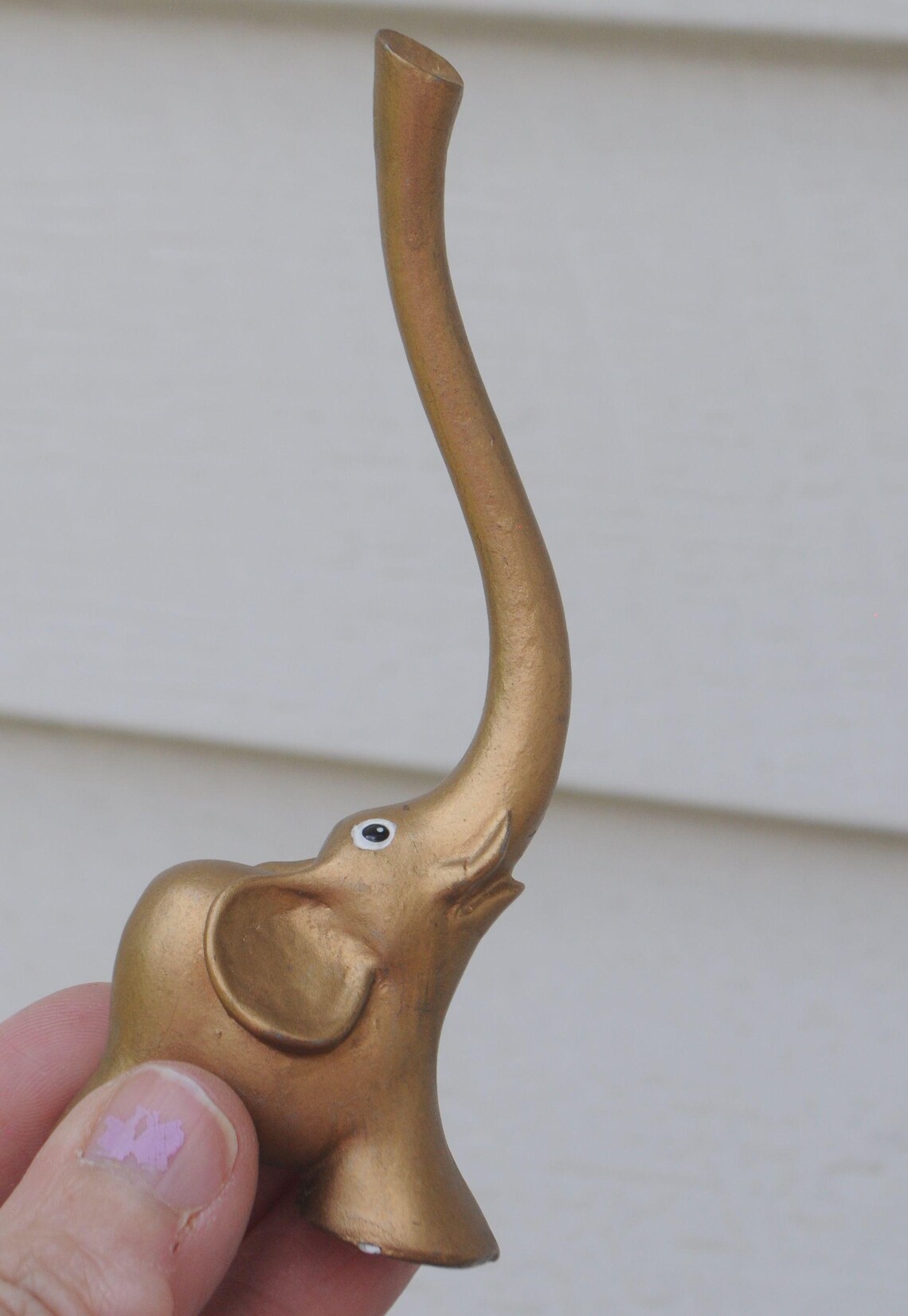 Cute Vintage Lucky Elephant Ring Holder - Ring Stand - Ring Tree - Gold ...