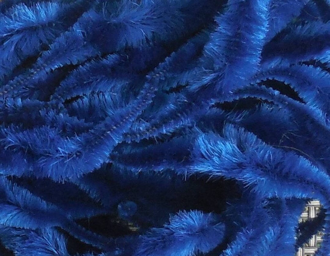 Vintage MIDNIGHT BLUE Bump Fuzzy Wire Stems - by the Yard - Pipe ...