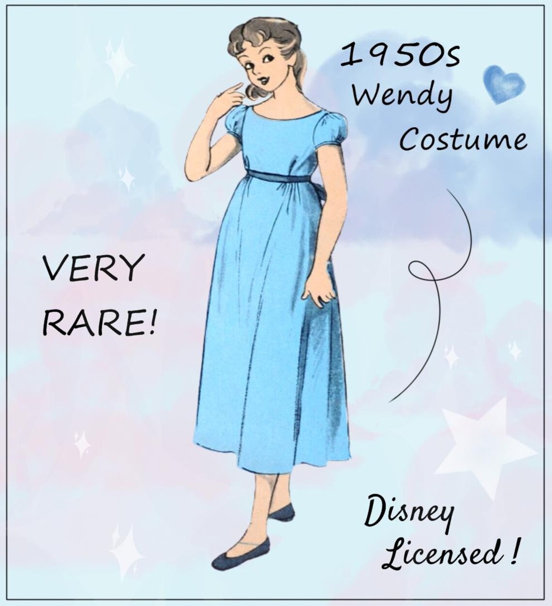 Advance 710 - RARE Disney Licensed Wendy Costume - Circa 1953 ...
