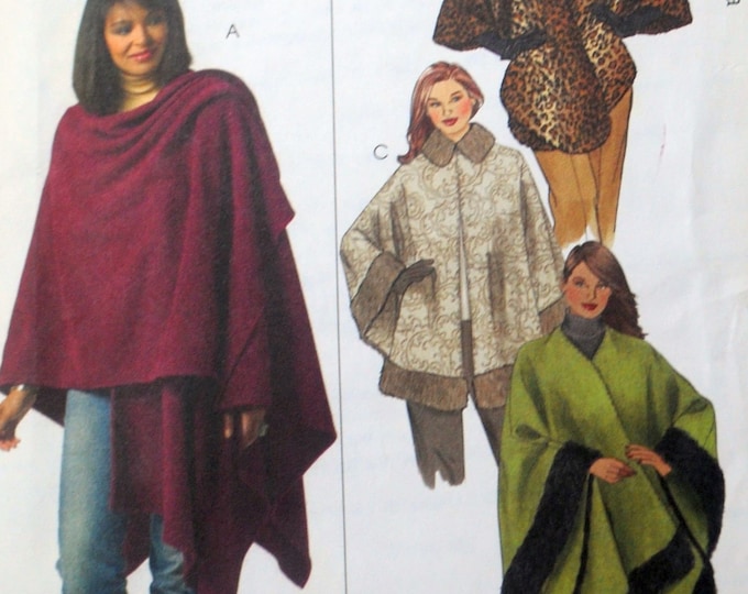 Mccall's 4980 / M4980 - Easy Sew Capes and Wraps - Curvy / Plus Size ...