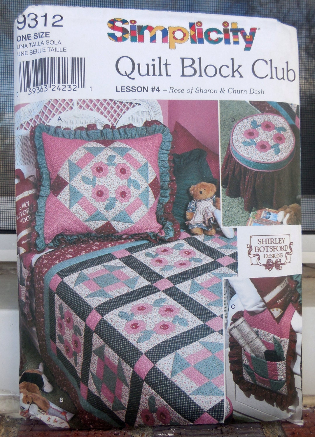 Simplicity 9312 - "quilt Block Club" - Lesson #4 - Rose of Sharon ...