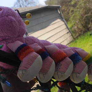 Vintage 1980s Lots-a-lots-a-leggggggs / Lotsa-legs - Magenta / Purple ...