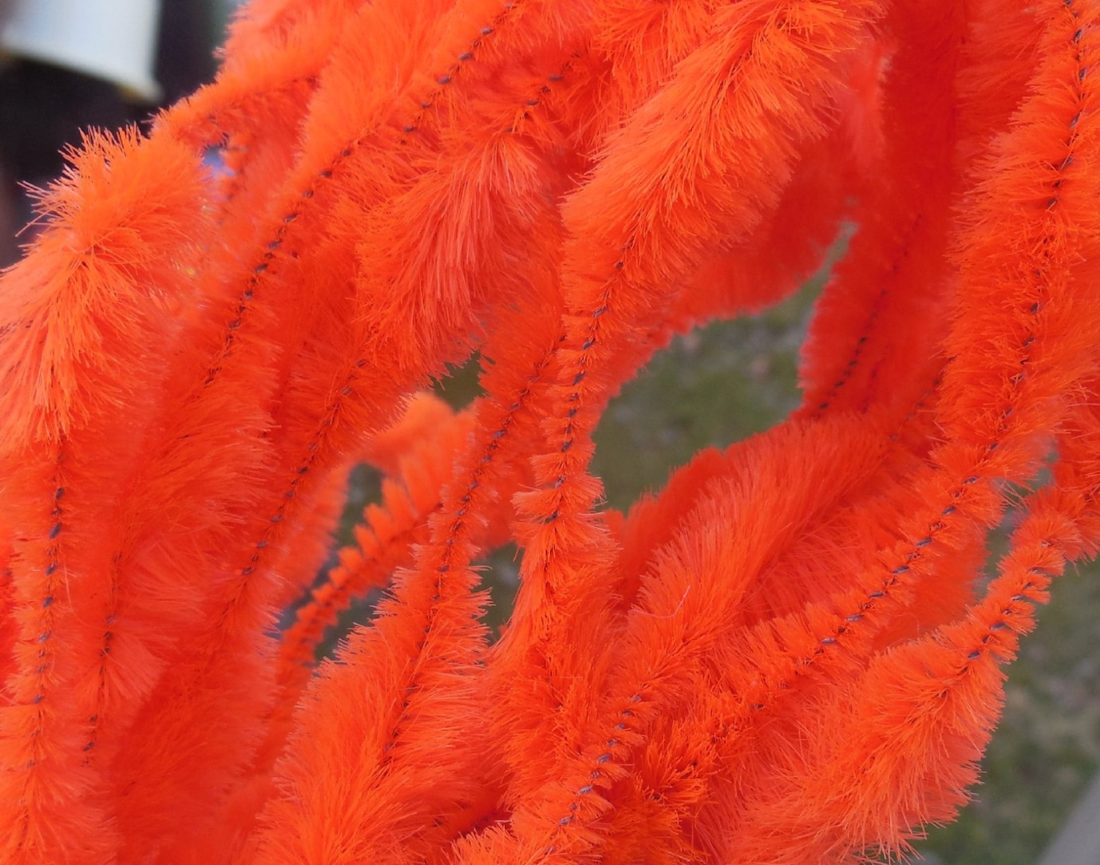 Vintage SMALL ORANGE Bump Fuzzy Wire Stems by the YARD - Etsy