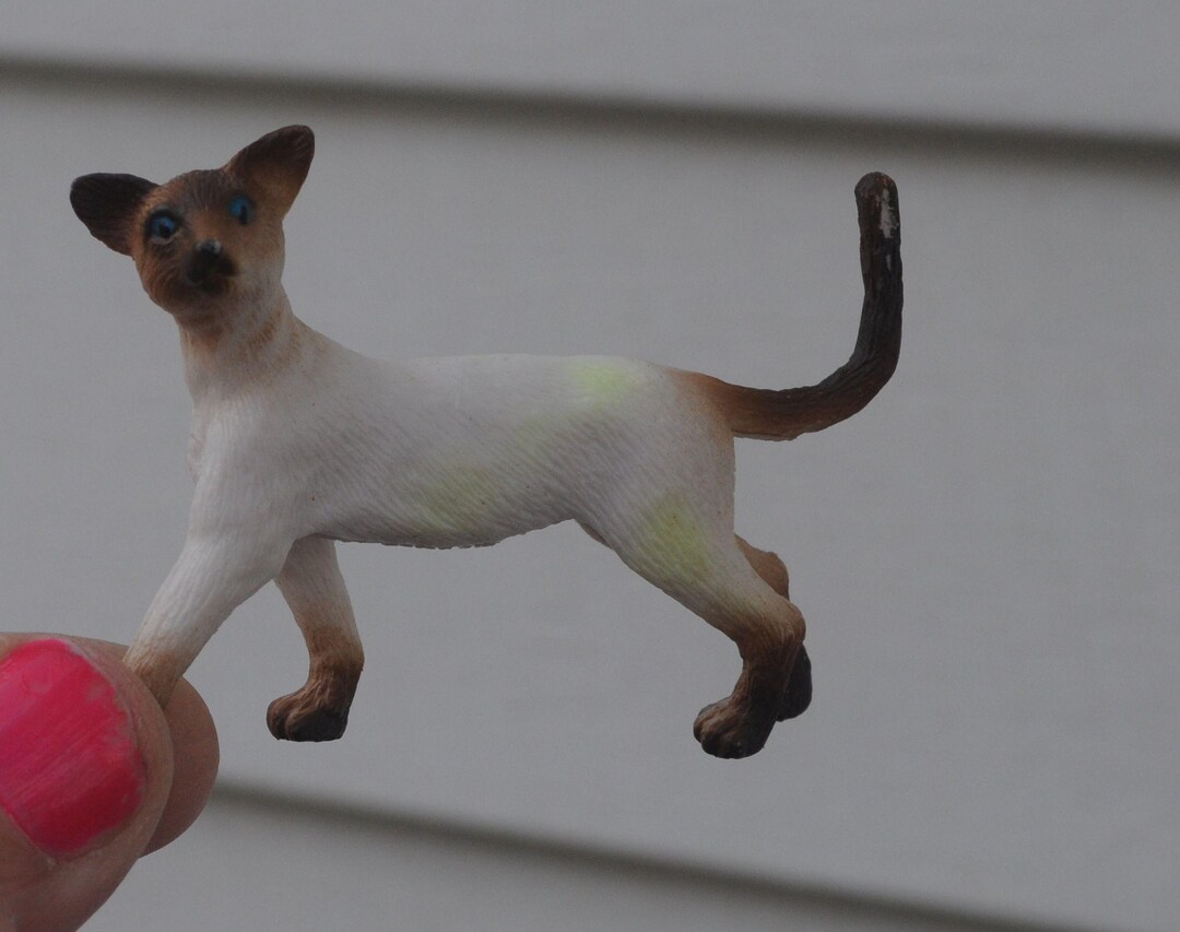 Safari Ltd. Siamese Cat / Kitten - for Dollhouse, Miniature, Diorama ...