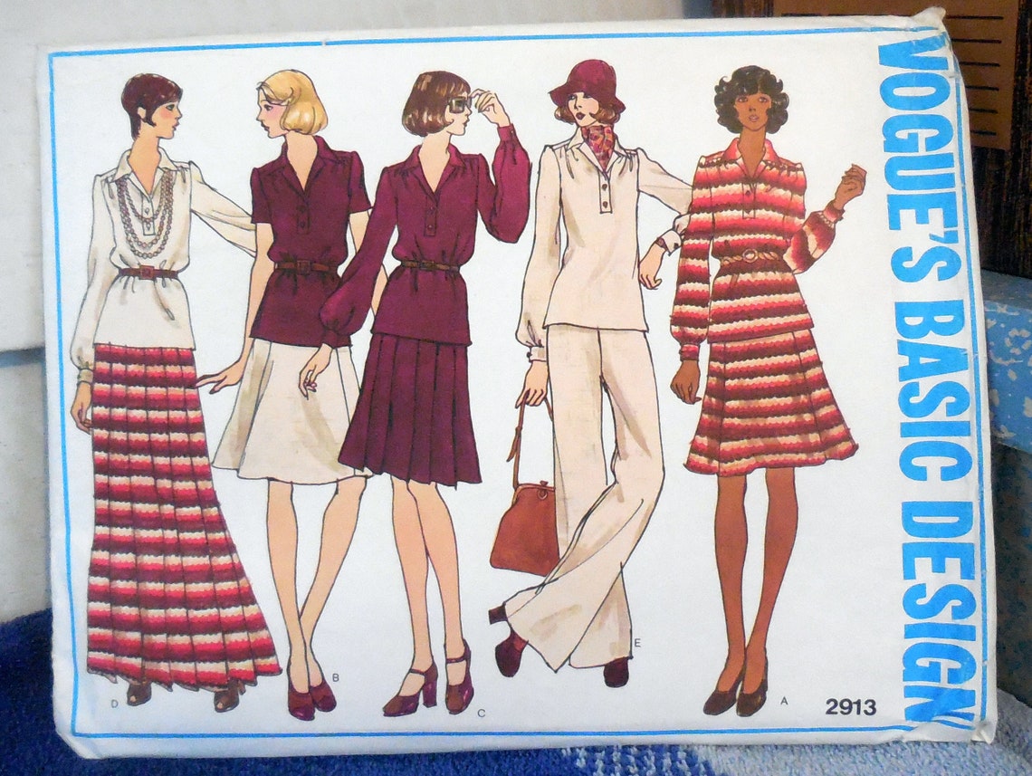 Vogue 2913 - Vintage 1970s Vogue Basic Design Pattern - Dress, Pants ...