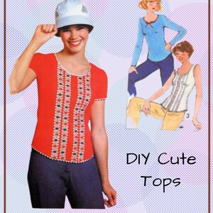 Simplicity 8473 - Easy Sew Stretch Knit Tops - Vintage 1970s / Hippie ...