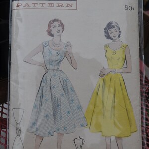 Butterick 6574 - Beautiful 1950s Sundress With Button Details - Full ...