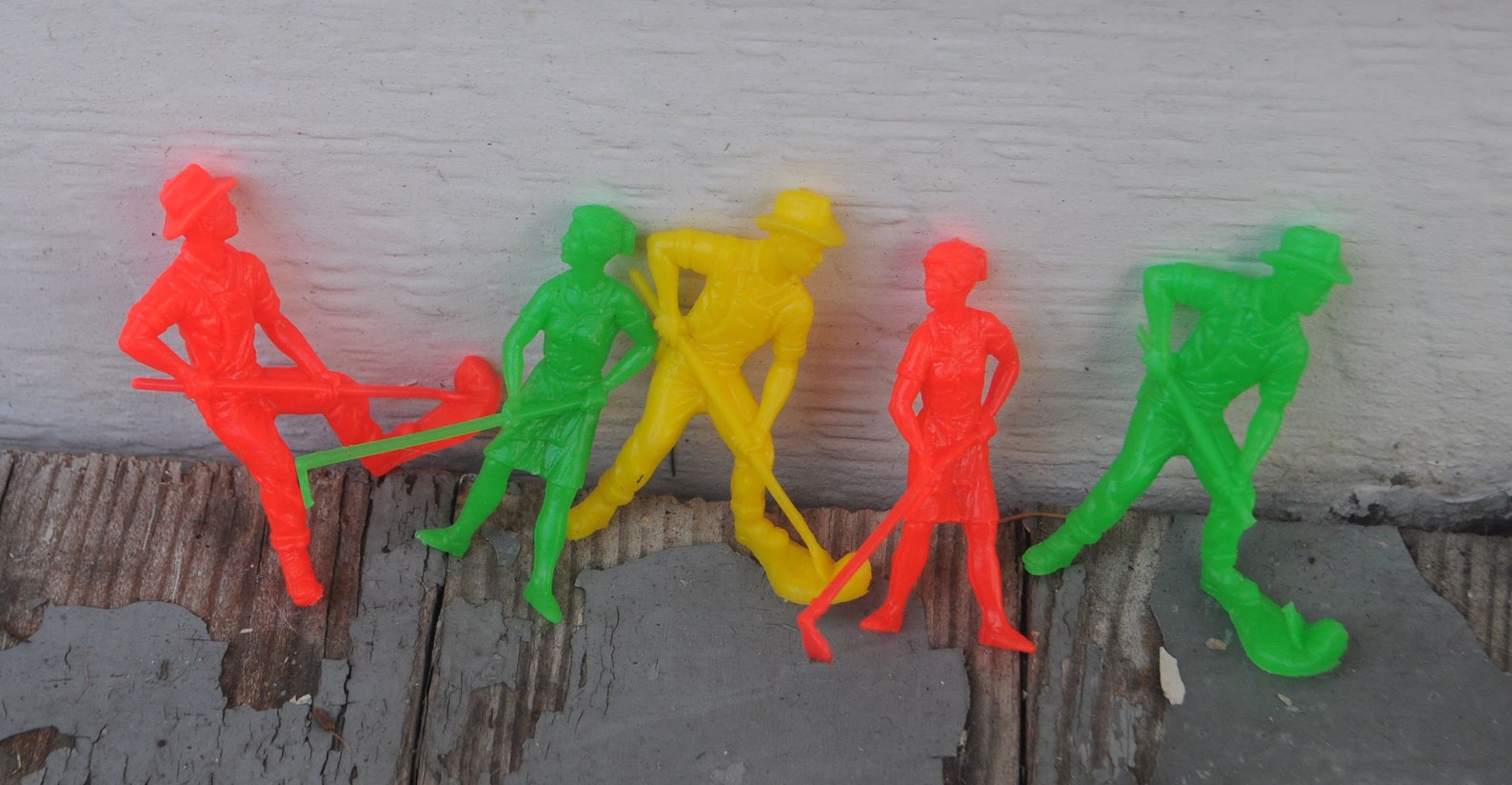 Vintage Plastic Farmers- Red, Yellow, or Green - Men & Women, Shepherd ...