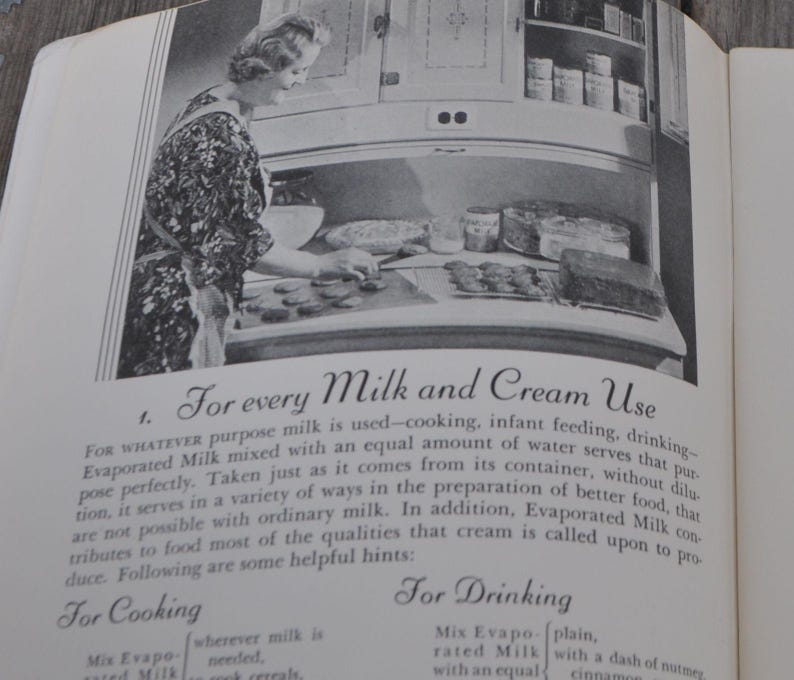 Vintage 1930s PET Milk Cookbook - "why Evaporated Milk Makes Good Food ...