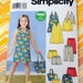 Simplicity 5531 - Cute DIY Girls's Outfits - Halter Dress, Top, Shorts ...