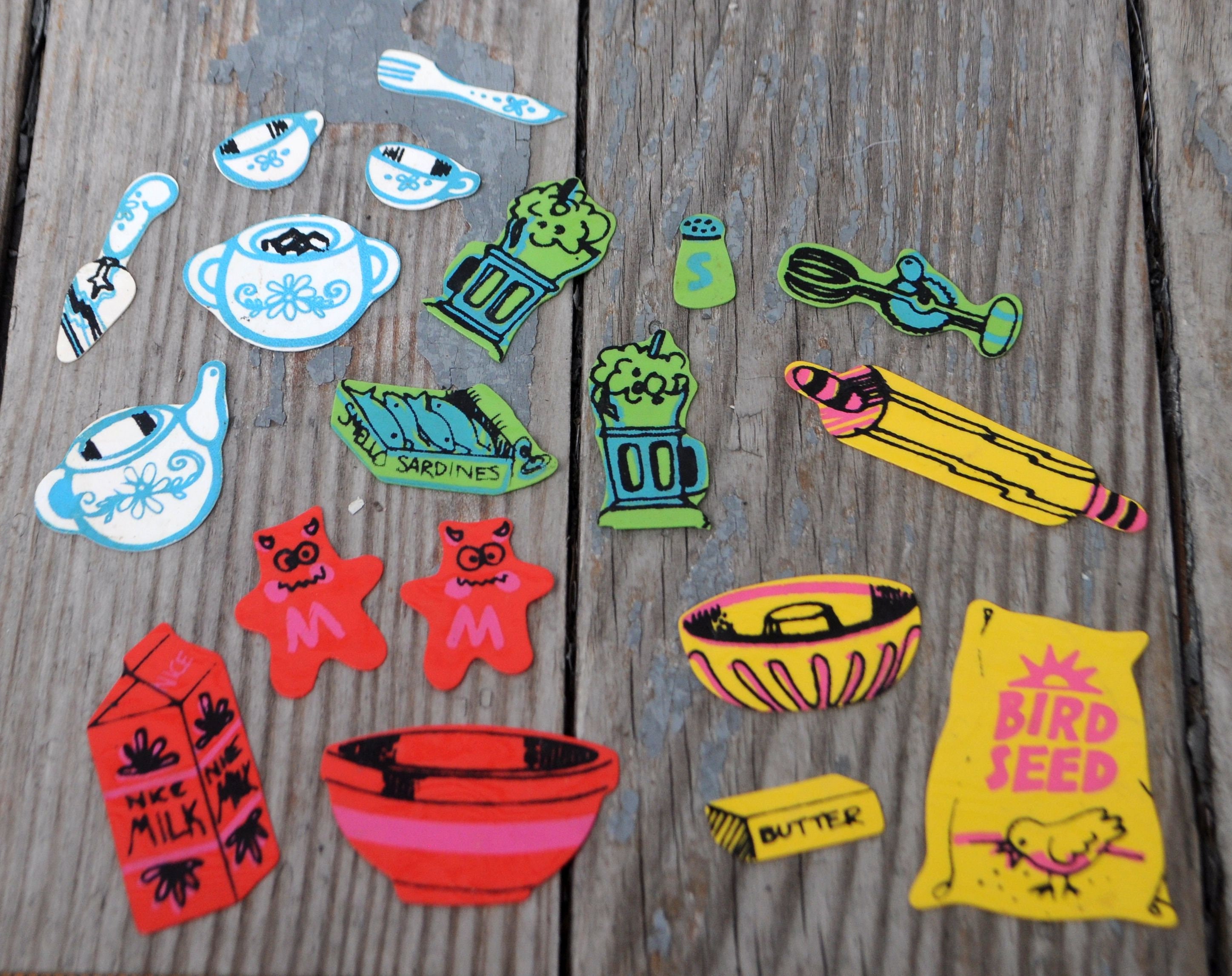 Vintage 1970s Cookie Monster's Kitchen Colorforms Replacement Pieces ...