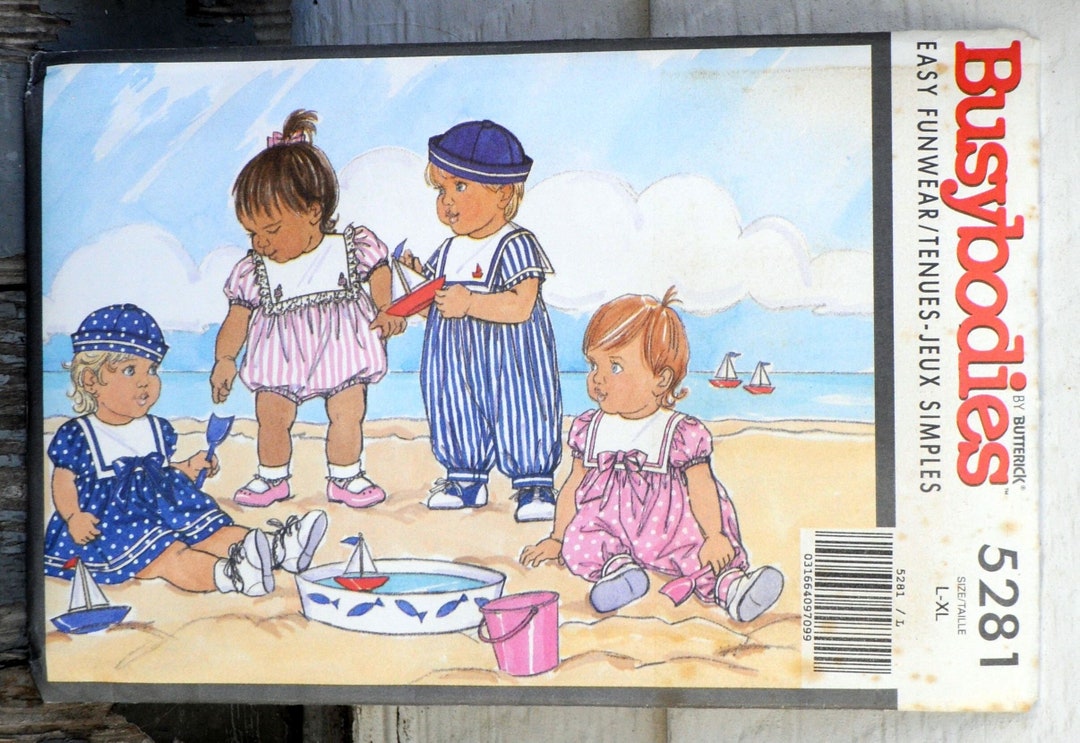 Butterick 5281 - Busybodies DIY Infant / Toddler Rompers, Play Clothes ...