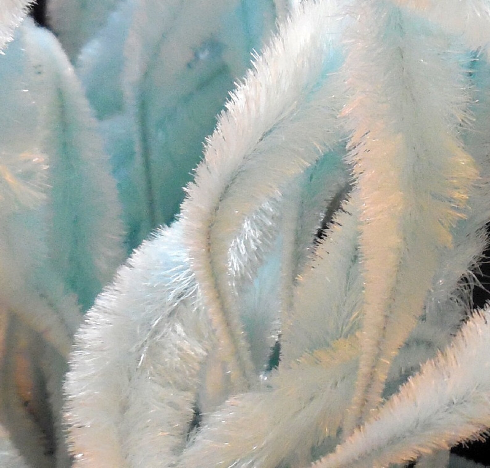 Vintage BABY BLUE Bump Chenille Fuzzy Wire Stems - by the Yard - Pipe ...