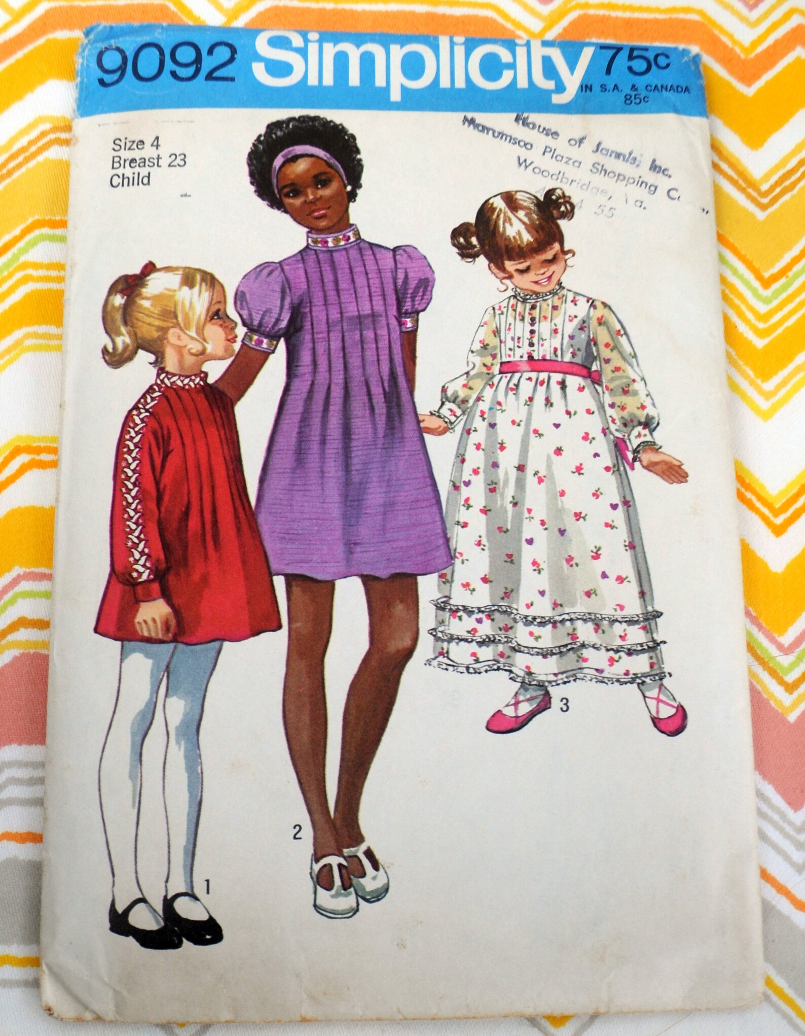 Simplicity 9092 Cute Dresses For Girls DIY 1970s Boho | Etsy