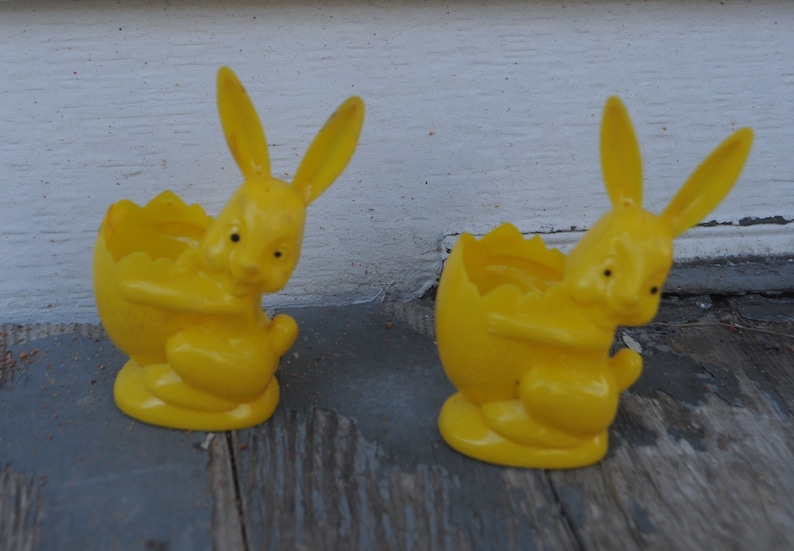 Vintage Irwin Hard Plastic Bunny Rabbit W/ Easter Egg- Candy Holder ...