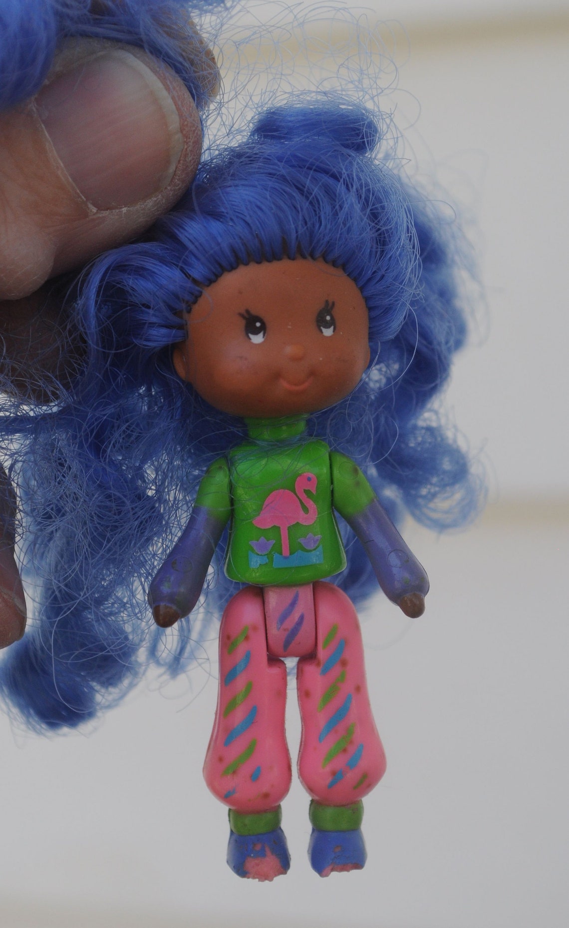 Vintage Wee Wild Things Suzie Cutie Doll - Tiny Neon Retro Doll W/ Blue ...