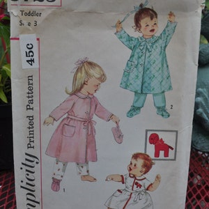 Simplicity 3723 Cute DIY Toddler's Robe & Booties Lamb Transfer Darling ...