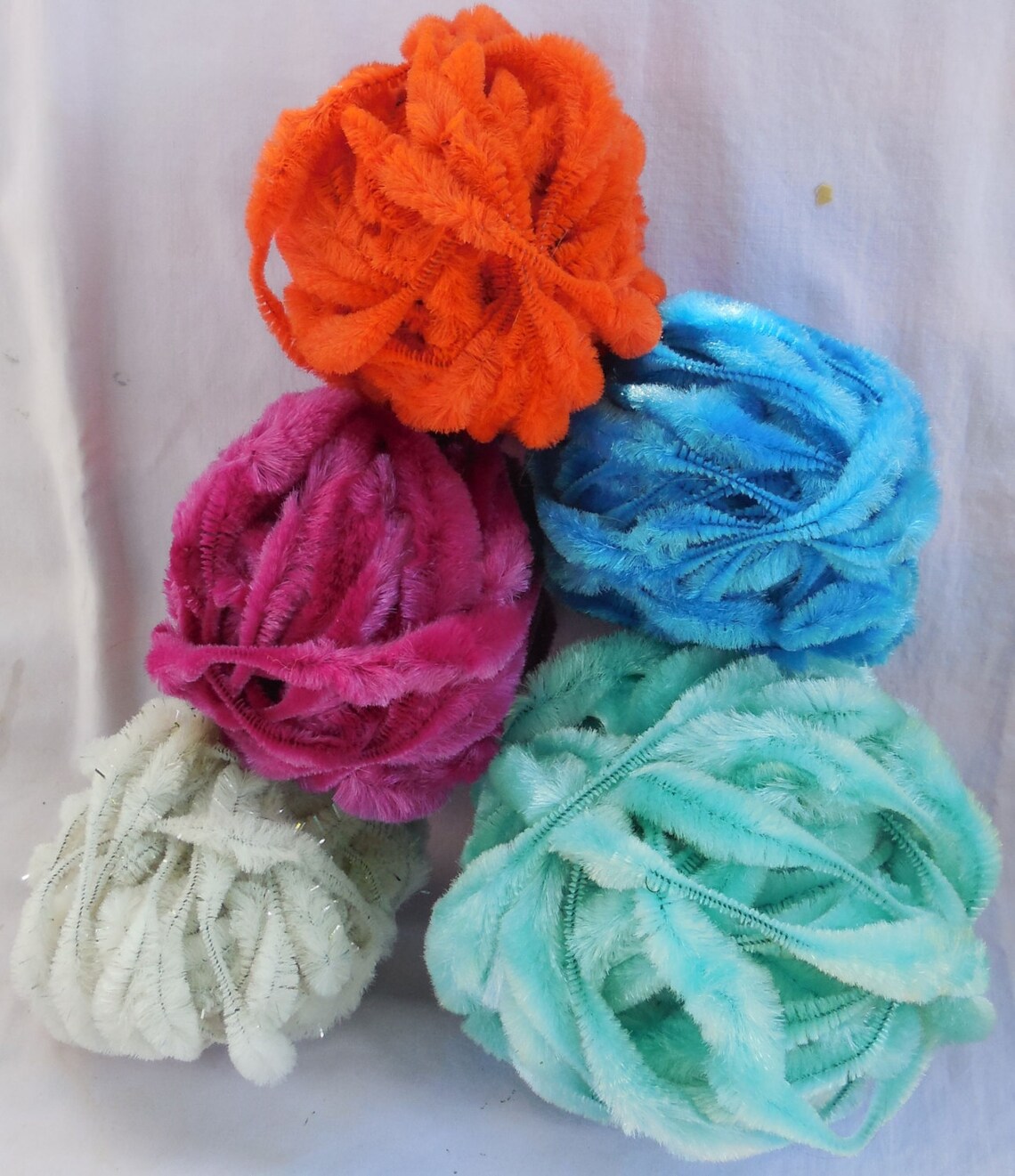 Vintage ELECTRIC BLUE Bump Fuzzy Wire Stems - by the Yard - Pipe ...
