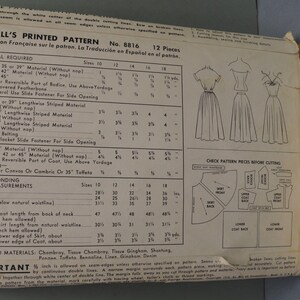 Mccall's 8816 - RARE 1950s Rockabilly / Beachy Pattern - Coat Dress ...