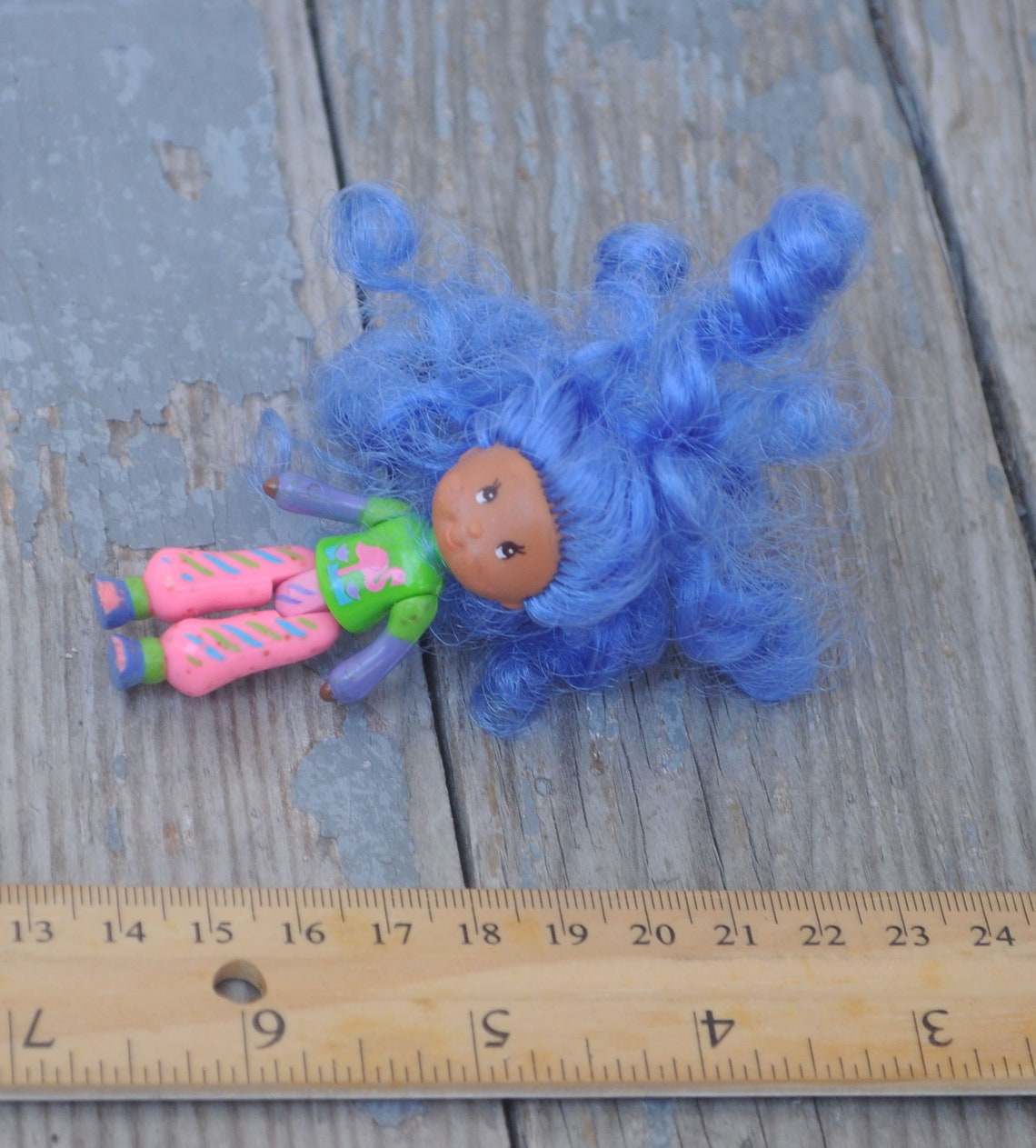 Vintage Wee Wild Things Suzie Cutie Doll - Tiny Neon Retro Doll W/ Blue ...