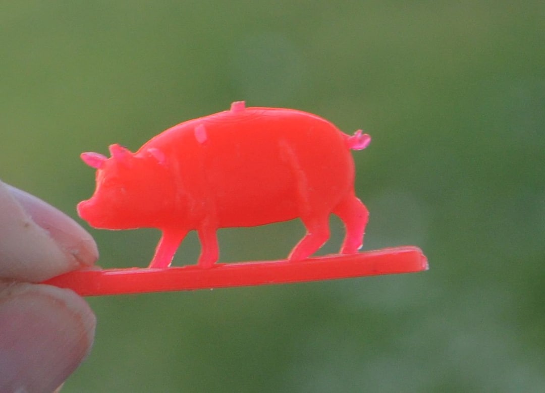 Vintage Plastic VERY Tiny PIGS Red Farm Animals, Shepherd, Hogs ...