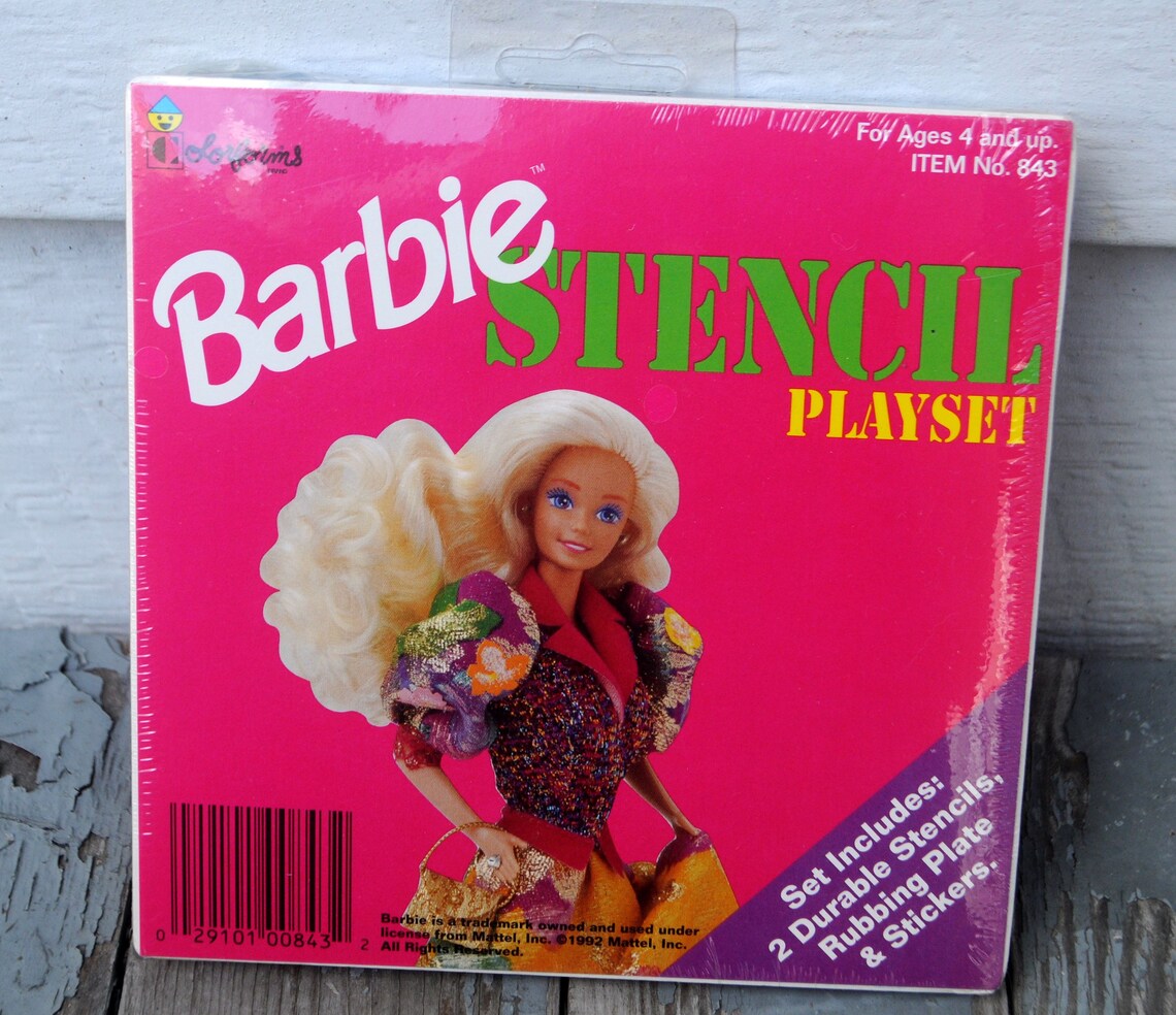 Vintage Barbie Stencil Playset by Colorforms Brand Extremely - Etsy