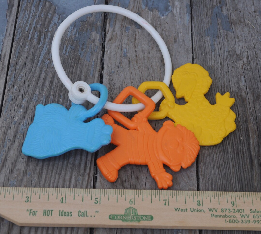 Vintage Sesame Street 1970s / 1980s Teething Ring / Keychain Toy ...