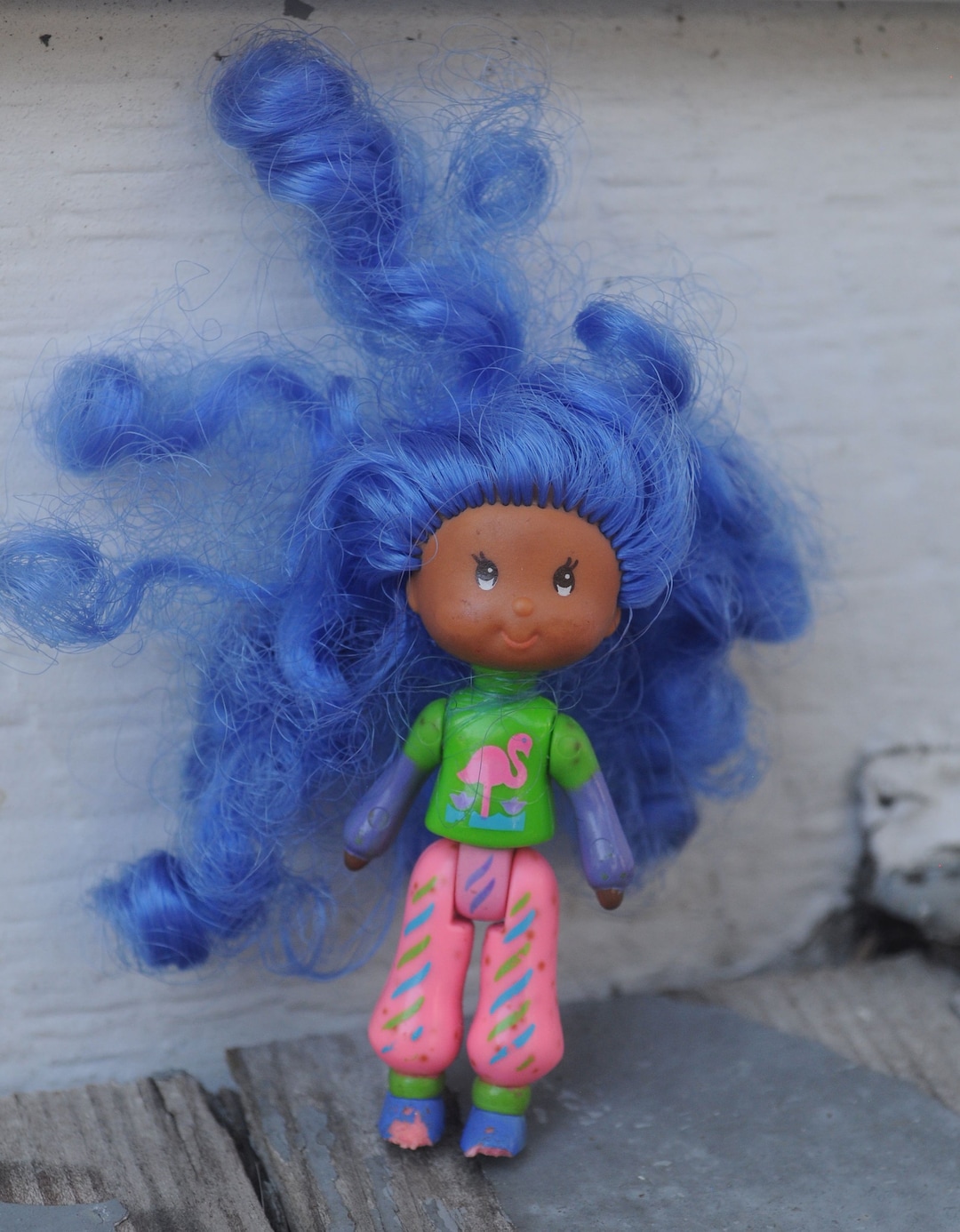 Vintage Wee Wild Things Suzie Cutie Doll - Tiny Neon Retro Doll W/ Blue ...