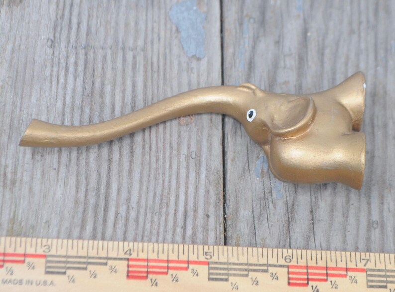 Cute Vintage Lucky Elephant Ring Holder - Ring Stand - Ring Tree - Gold ...