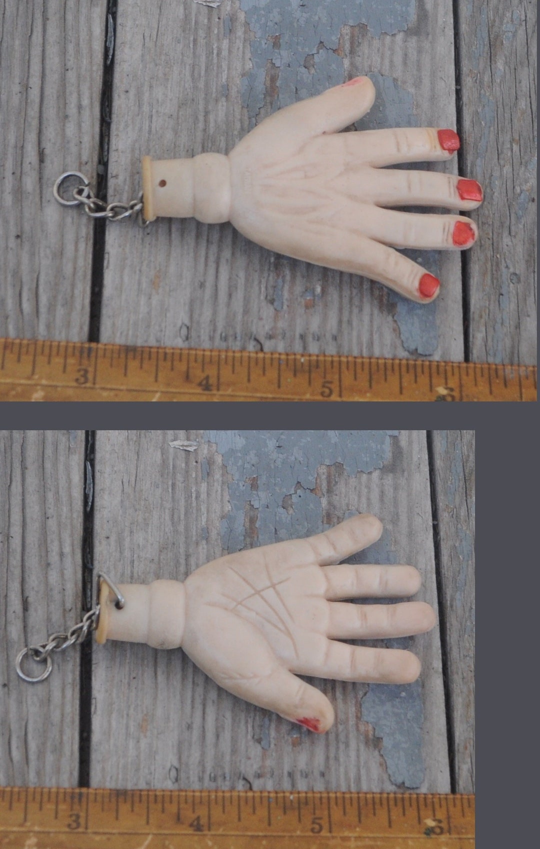 Vintage 1970s Bendy Hand Keychain - Choice of Hand - Kitschy / Creepy ...