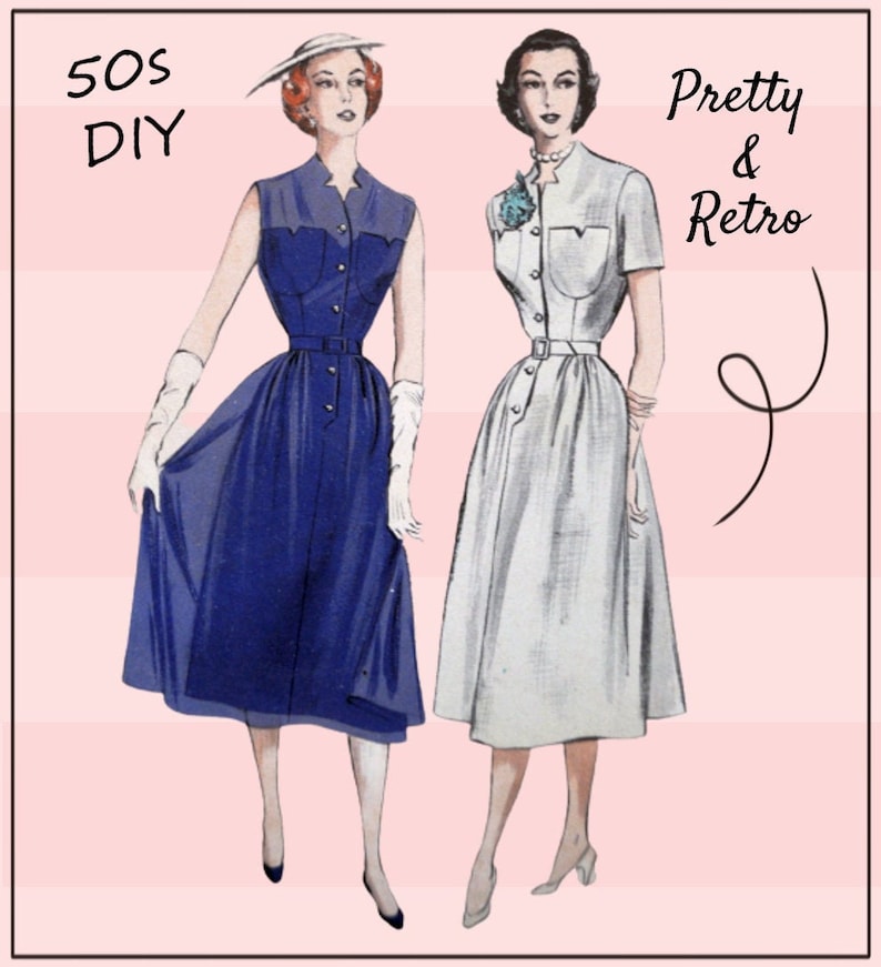 Butterick 5676 Pretty 1950s Dress Fit and Flare - Etsy